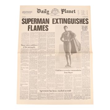 Lot # 1438 : SUPERMAN III (1983) - Superman Extinguishes Flames Daily ...