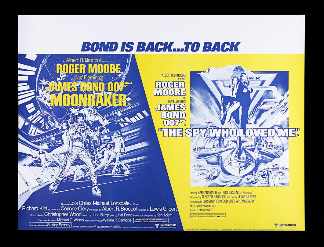 Lot #115 - MOONRAKER (1979) / THE SPY WHO LOVED ME (1977) - UK Quad ...