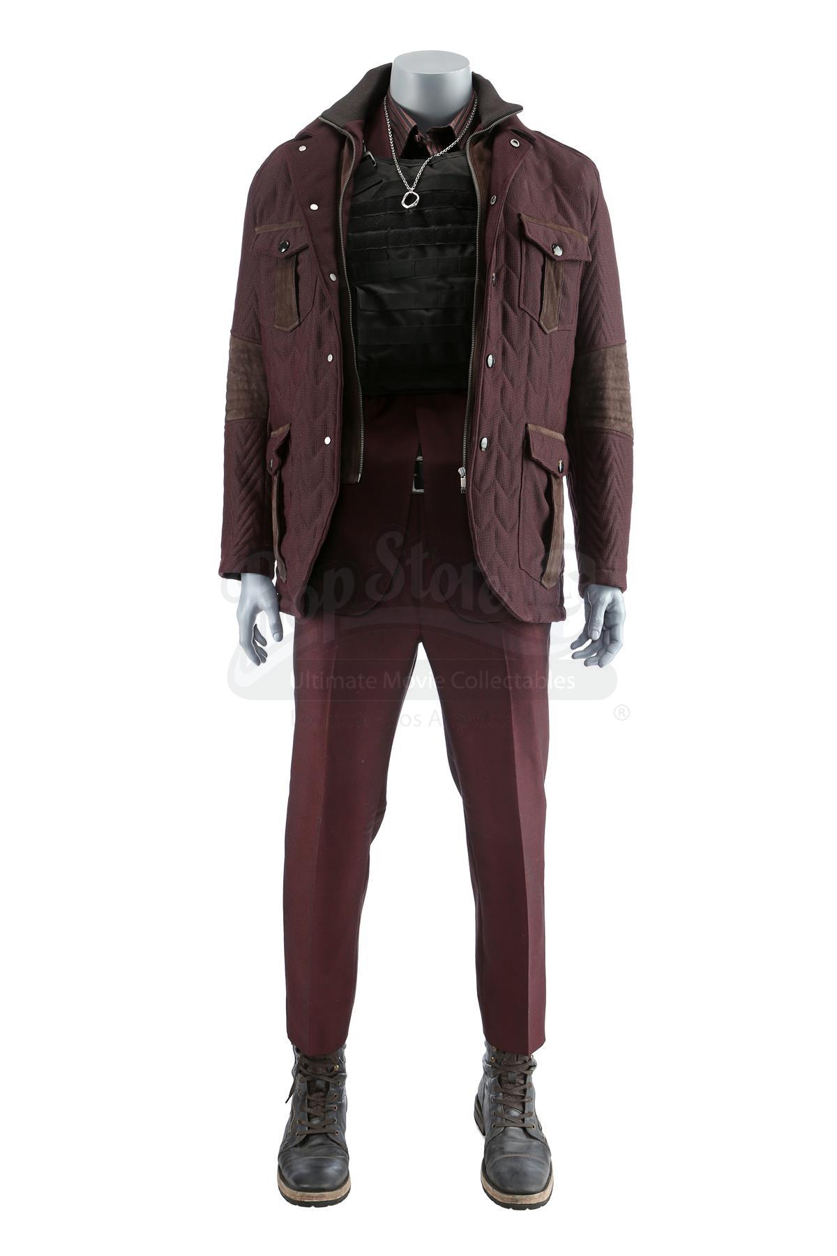 Lot # 537: Willis 'Diamondback' Stryker's Burgundy Combat Costume