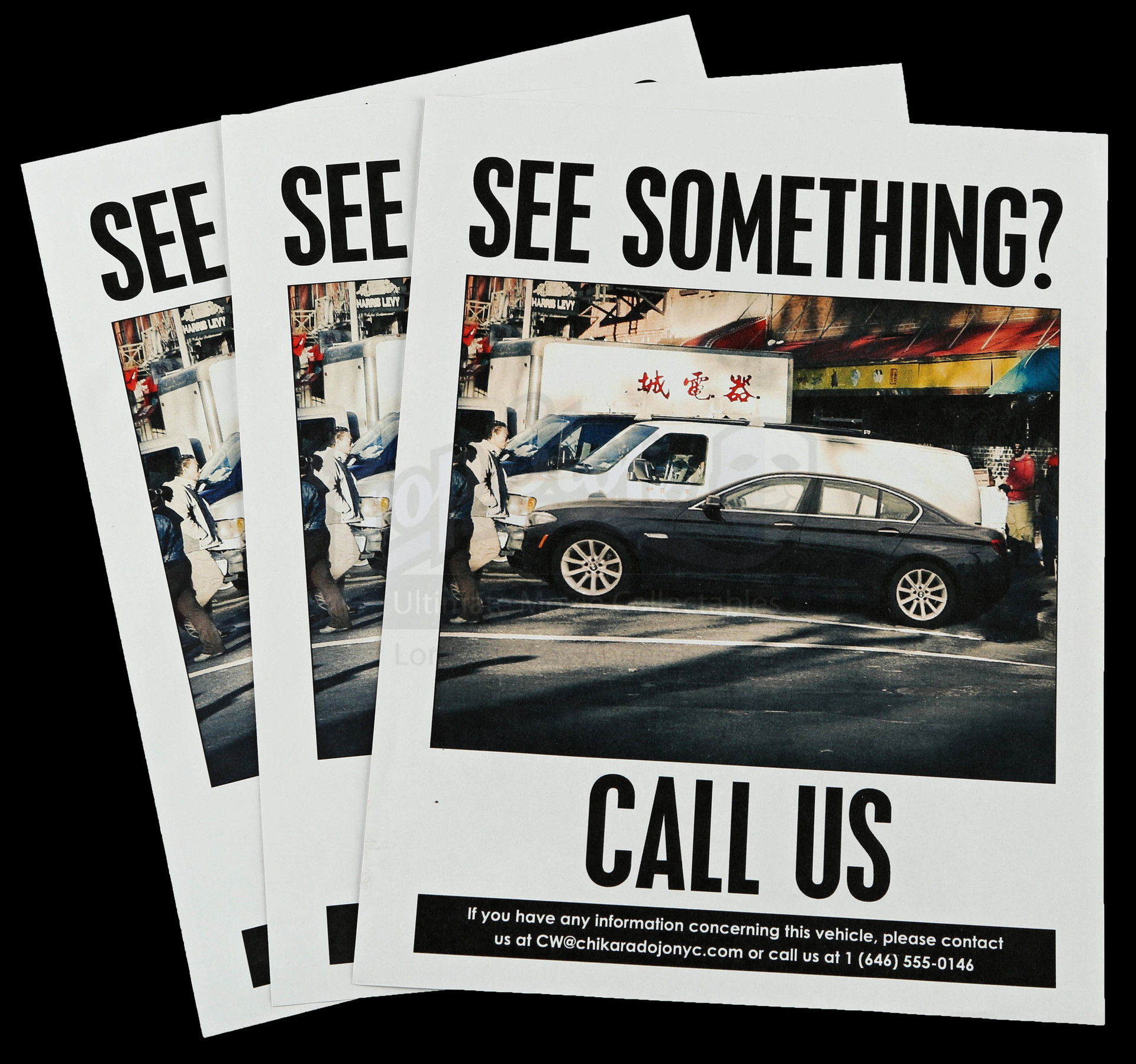 Lot # 874: Three 'See Something? Call Us' Flyers