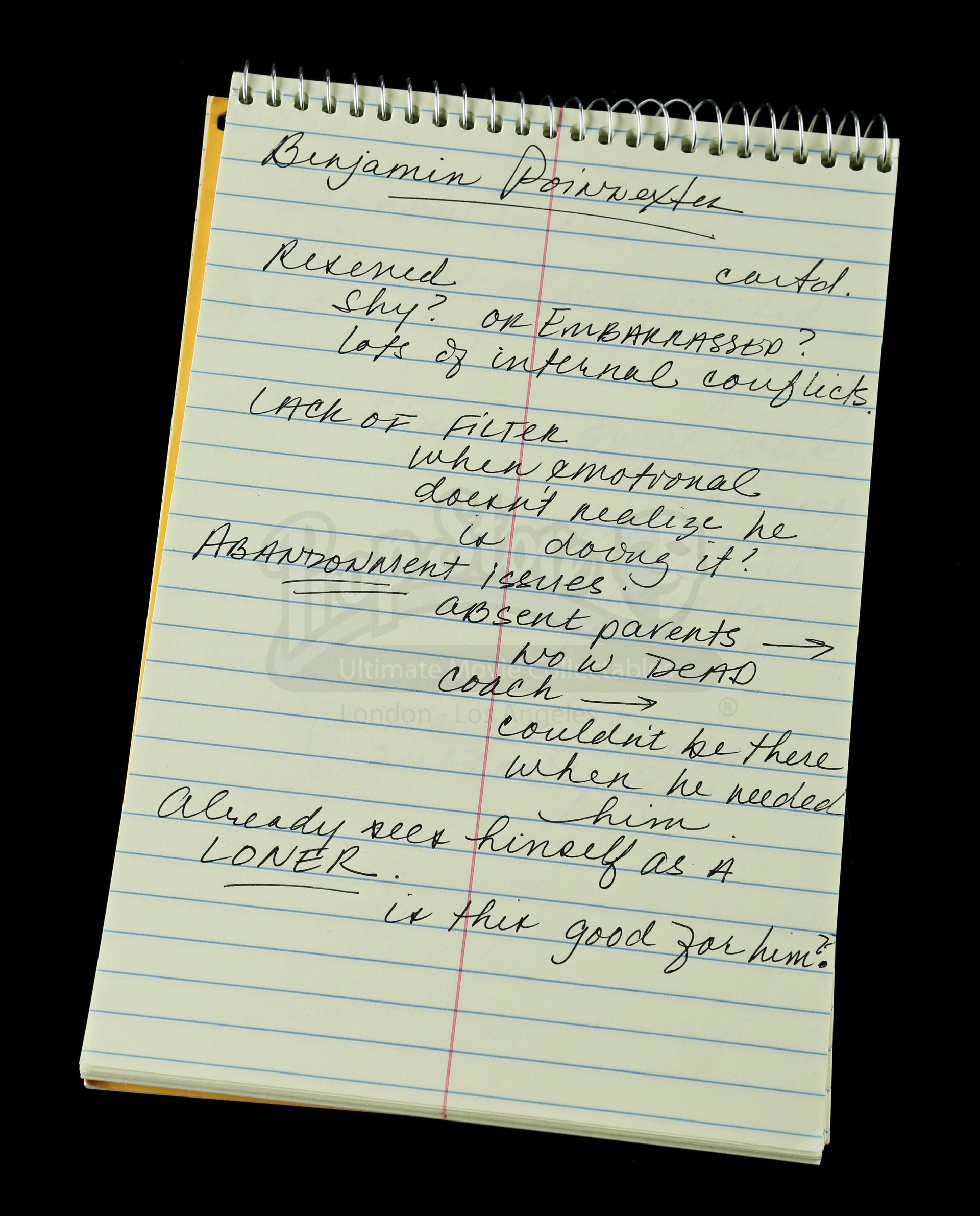 Lot # 333: Dr. Mercer's Borderline Personality Disorder Notes on Young ...