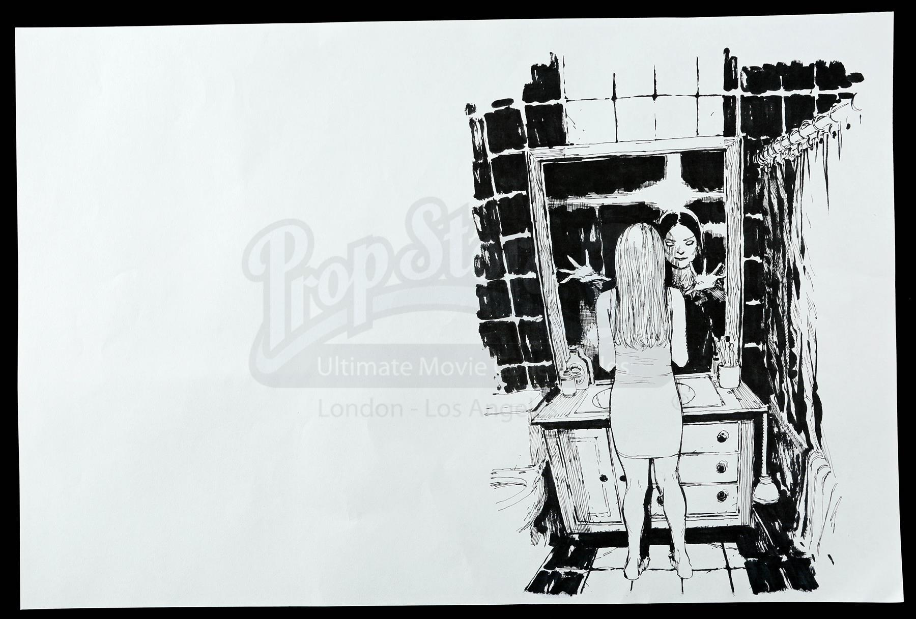 Lot # 823: Mary Walker's Mirror Drawing