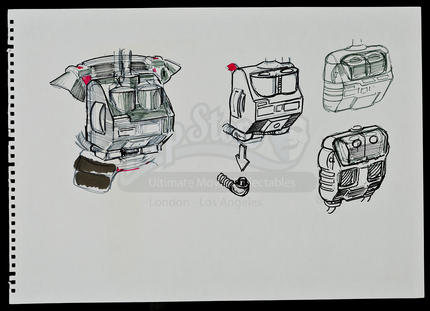 Various Hand-Drawn Concept Art Sketches - Cooper Equipment | Prop Store ...