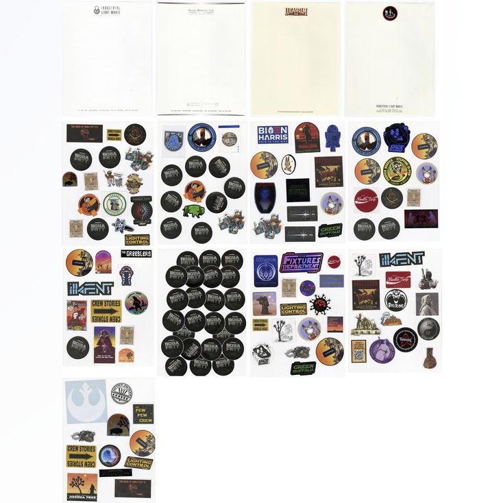 Lot # 1384: LUCASFILM - Set of Production Stickers and Branded Stationery