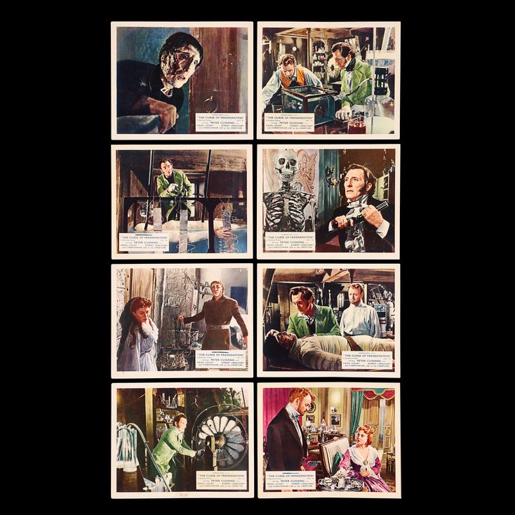 Set of Eight British Front of House Lobby Cards, 1957 | CURSE OF ...