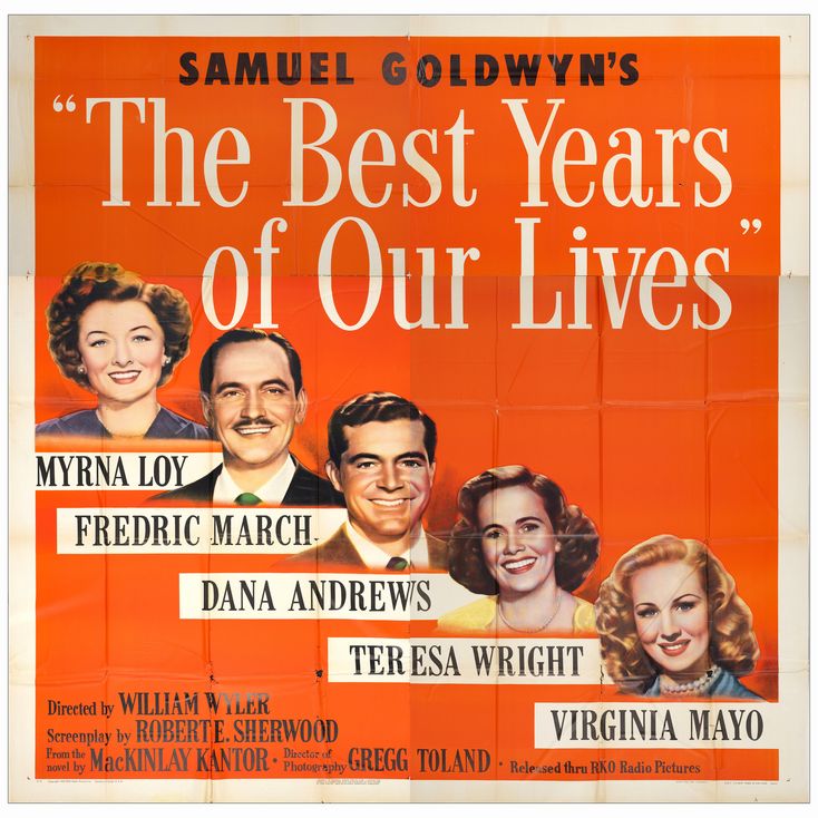 36. THE BEST YEARS OF OUR LIVES (1946) Six Sheet (79 x 78) Very Fine ...