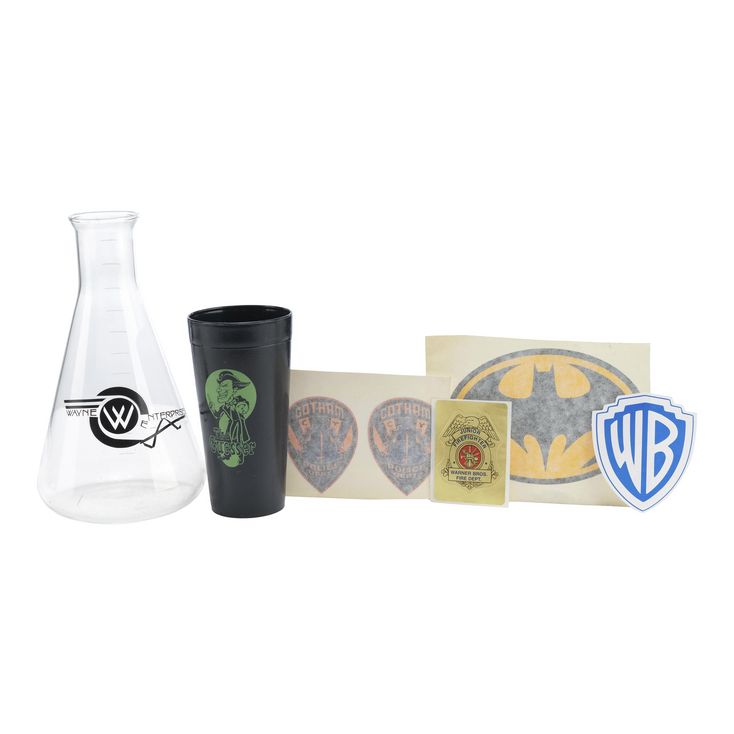 Lot 1145 - Wayne Enterprises Beaker, Crew Cup, and Stickers | BATMAN ...