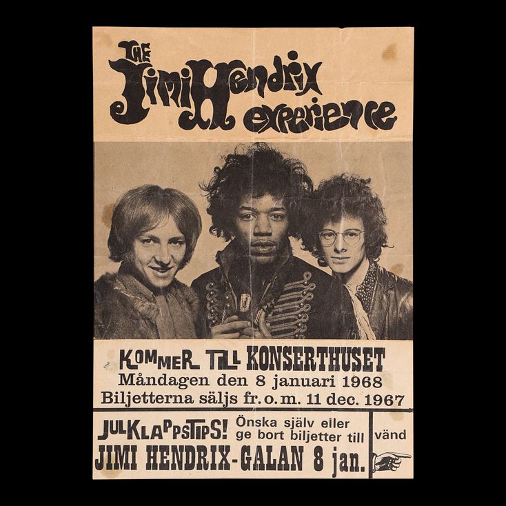 Lot 523 - The Jimi Hendrix Experience Swedish Concert Flyer | JIMI HENDRIX