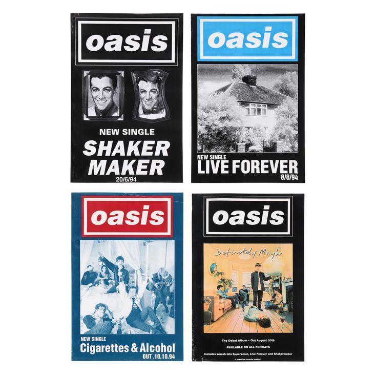 Lot # 678: OASIS - Set of Four Definitely Maybe Album and Singles ...