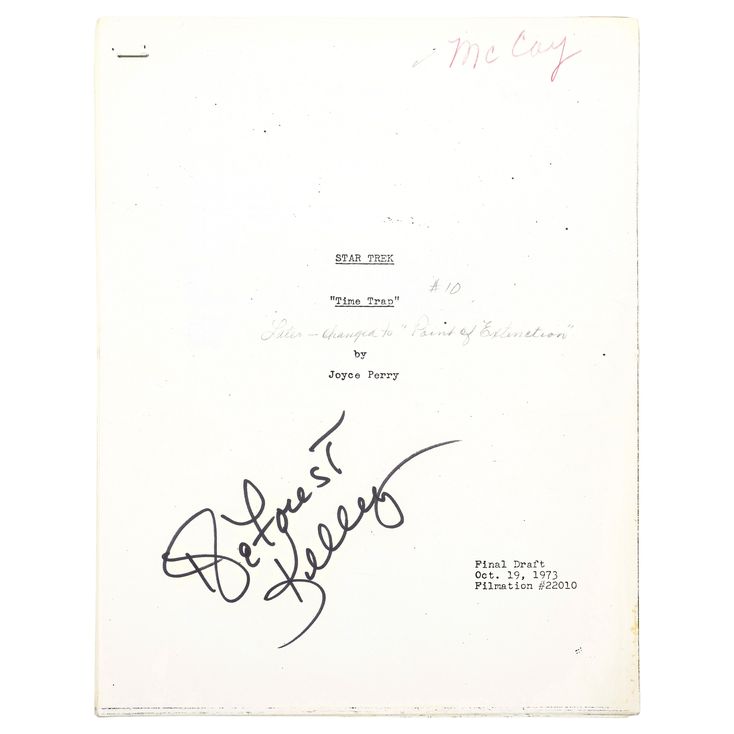 Lot #1231 - STAR TREK: THE ANIMATED SERIES (1973-1974) - DeForest ...