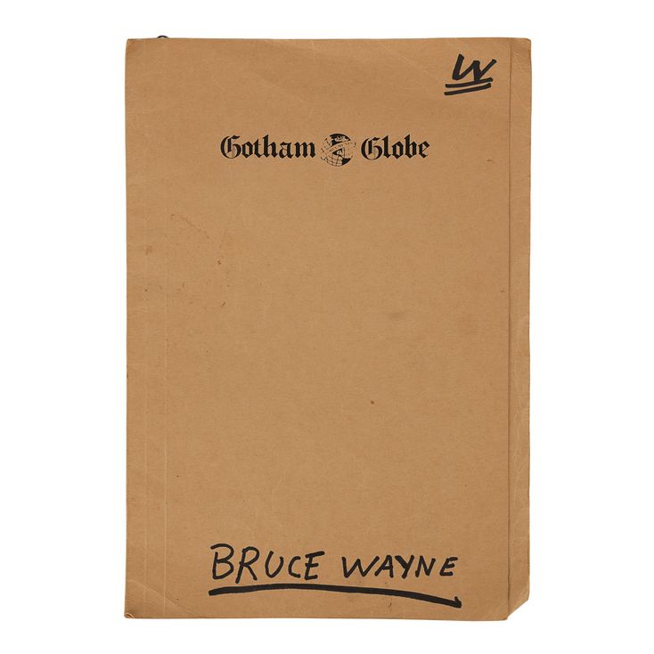 Lot #44: BATMAN (1989) - Screen-matched Gotham Globe File Folder for ...
