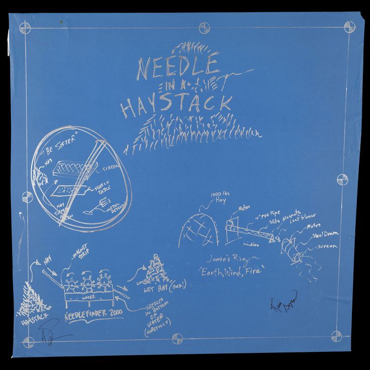 Lot 26 Needle in a Haystack Blueprint Drawn by Adam Savage and Jamie ...