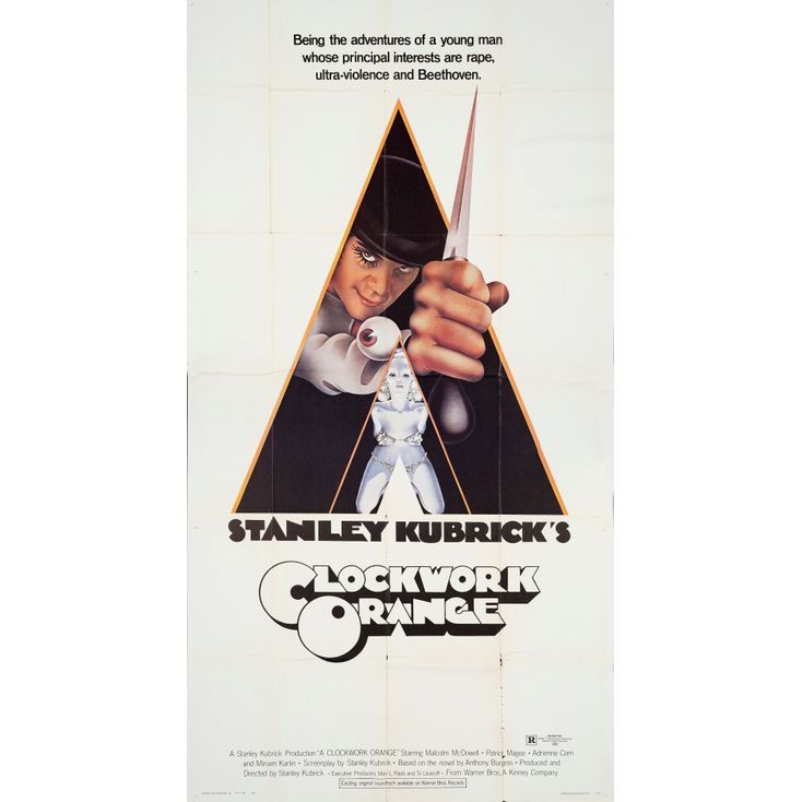 493. A CLOCKWORK ORANGE Three Sheet (41 x 77) R-Rated Style Very Fine ...