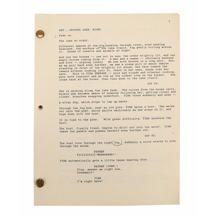 124. Mario Kirner Collection Production-Used Script | FRIDAY THE 13TH ...