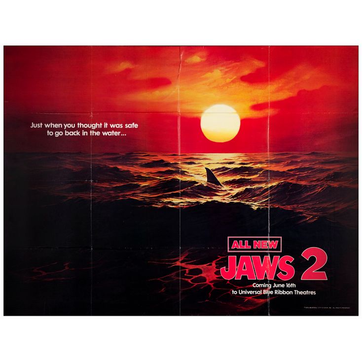 635. JAWS 2 (1978) Subway Poster (45 x 60) Advance Very Fine Rolled | JAWS 2 (1978)