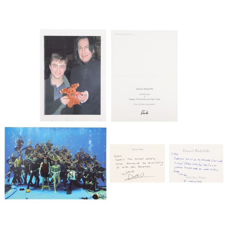 The Alan Rickman Archive Personal Handwritten Notes and Cards from ...