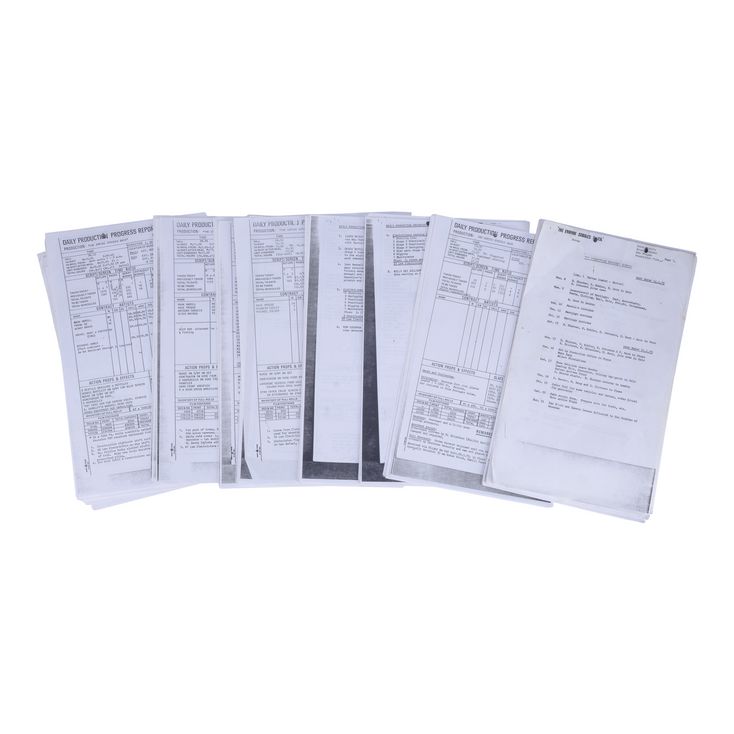 Lot 905 - Collection of 217 Modern Printed Production Progress Reports ...