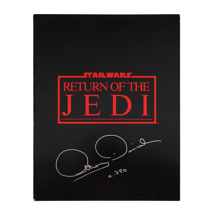 Lot 749 - Anthony Daniels Collection Autographed Cast and Crew List Screening Programme | STAR ...