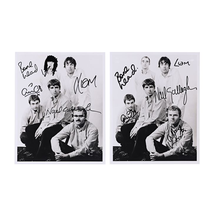 Lot # 680: OASIS - Two Band Autographed Promotional Photos
