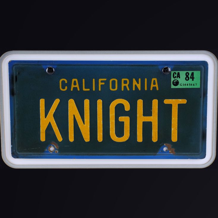 Lot 223 - KITT License Plate Display | KNIGHT RIDER (T.V. SERIES, 1982)
