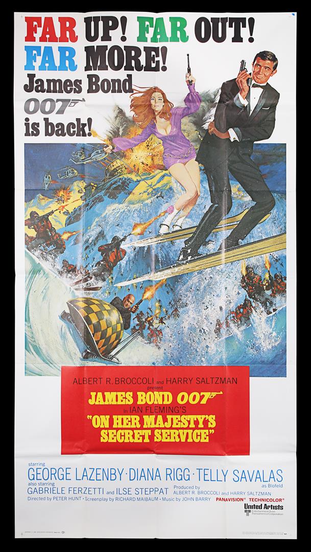 Lot #341 - ON HER MAJESTY'S SECRET SERVICE (1969) - US Three-Sheet ...