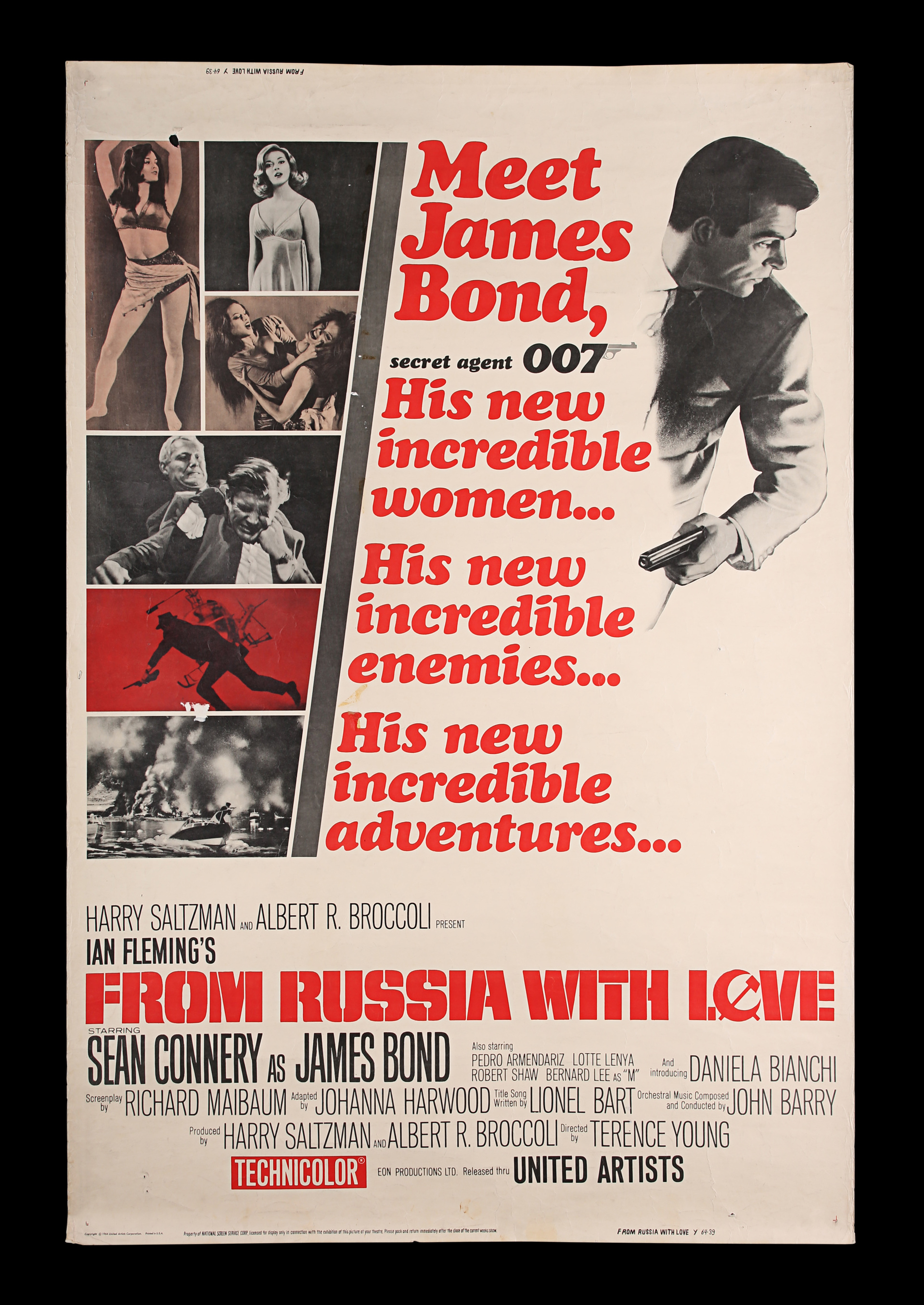 Lot #268 - FROM RUSSIA WITH LOVE (1963) - US 40x60 Style-Y Poster, 1963