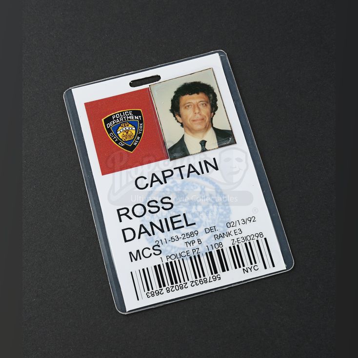 Captain Daniel Ross (Eric Bogosian) ID Photo Badge | LAW & ORDER ...