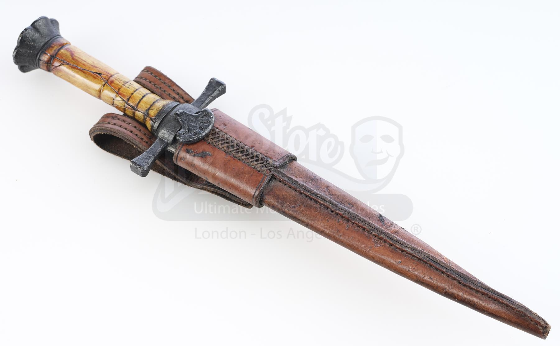 Lot # 391: William's (Matt Damon) Urethane Boot Dagger and Sheath