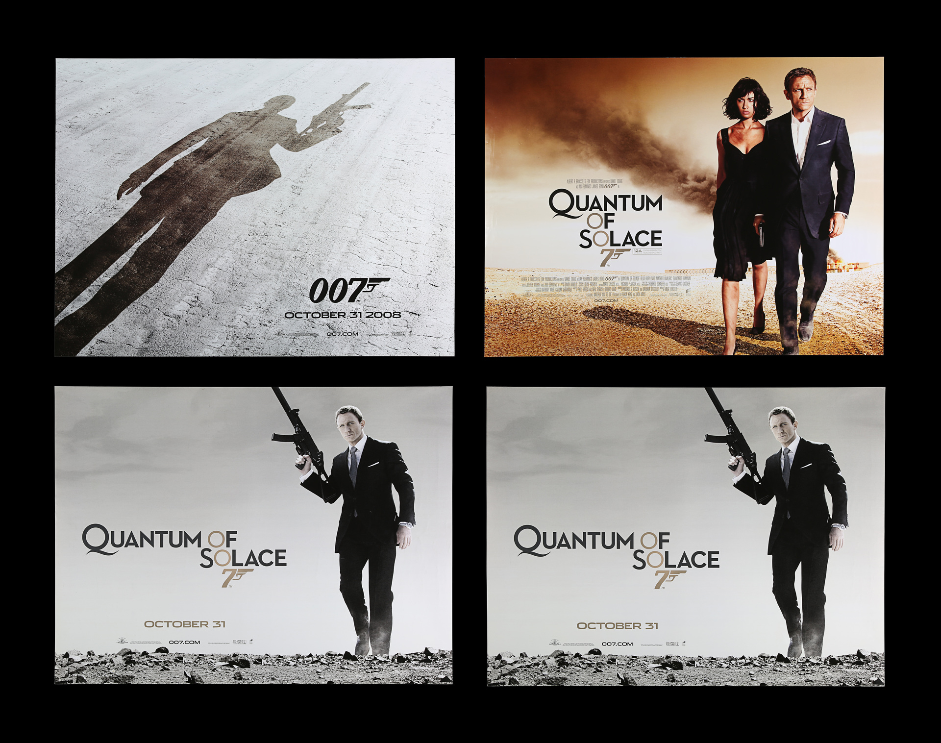 Lot #183 - QUANTUM OF SOLACE (2008) - Four UK Quad Posters, 2008