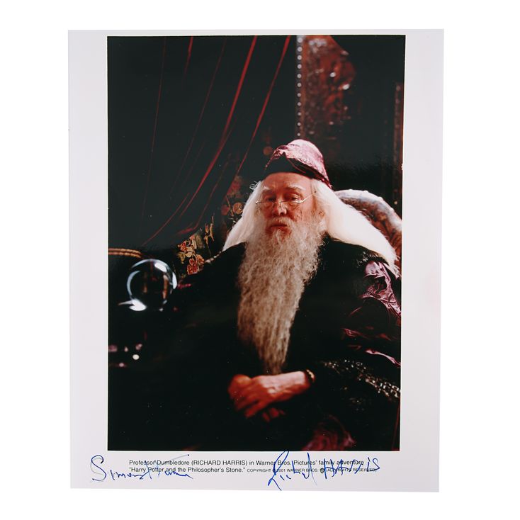 Richard Harris Autographed Still | HARRY POTTER AND THE PHILOSOPHER'S ...