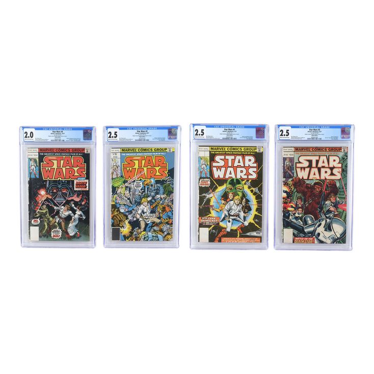 1143. CGC-Graded Star Wars No. 1-4 Alemars Bookstore Variant Comics ...