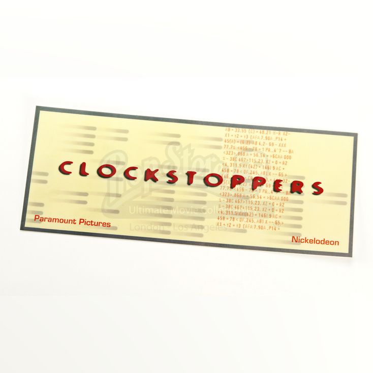 Crew Parking Pass | CLOCKSTOPPERS (2002)