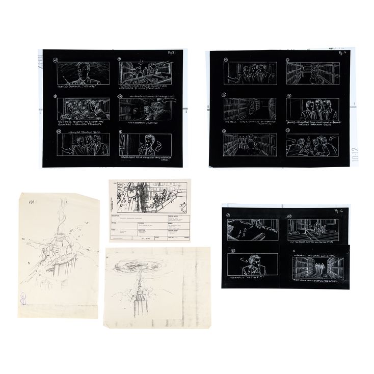 Storyboard Page, Storyboard Transparencies and Concept Art Copies ...