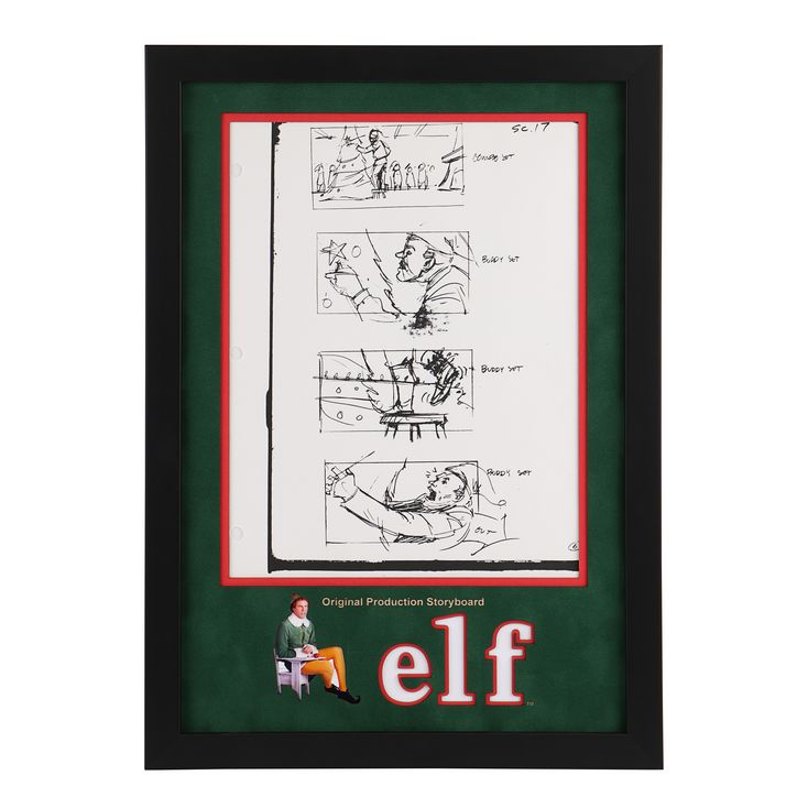 Production-Used Storyboard - Buddy Set | ELF (2003)