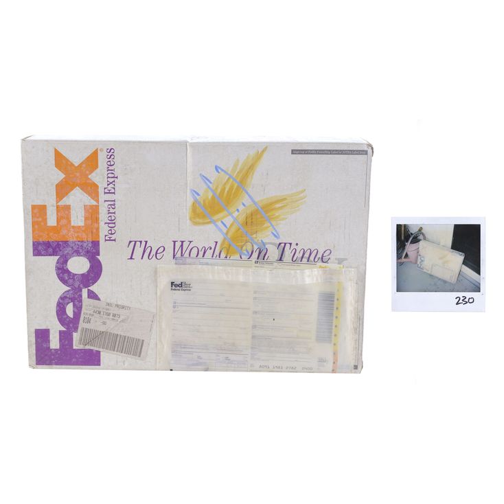 Lot 779 - Winged FedEx Box and Production Photograph | CAST AWAY (2000)