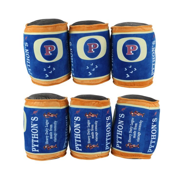 Six Plush Pythons Beer Cans | MONTY PYTHON LIVE (mostly)