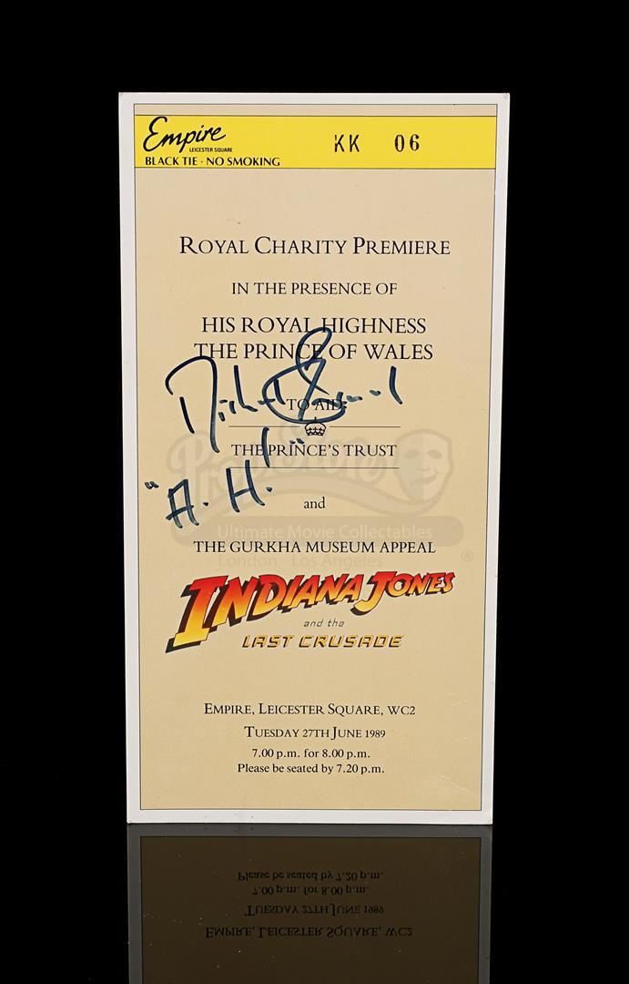 Lot # 412 - Royal Charity Premiere Ticket (Signed by Michael Sheard)