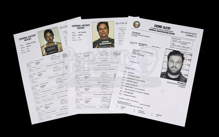 Criminal History Reports | Prop Store - Ultimate Movie Collectables