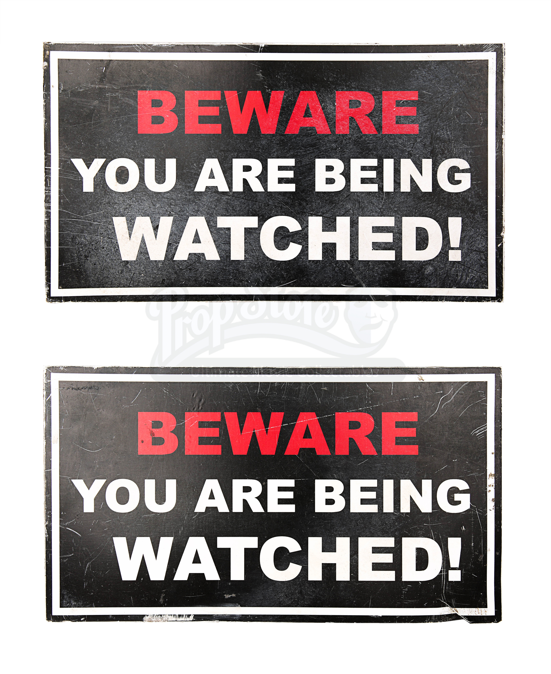 Lot #43 - Doomsday - Beware You Are Being Watched Signs