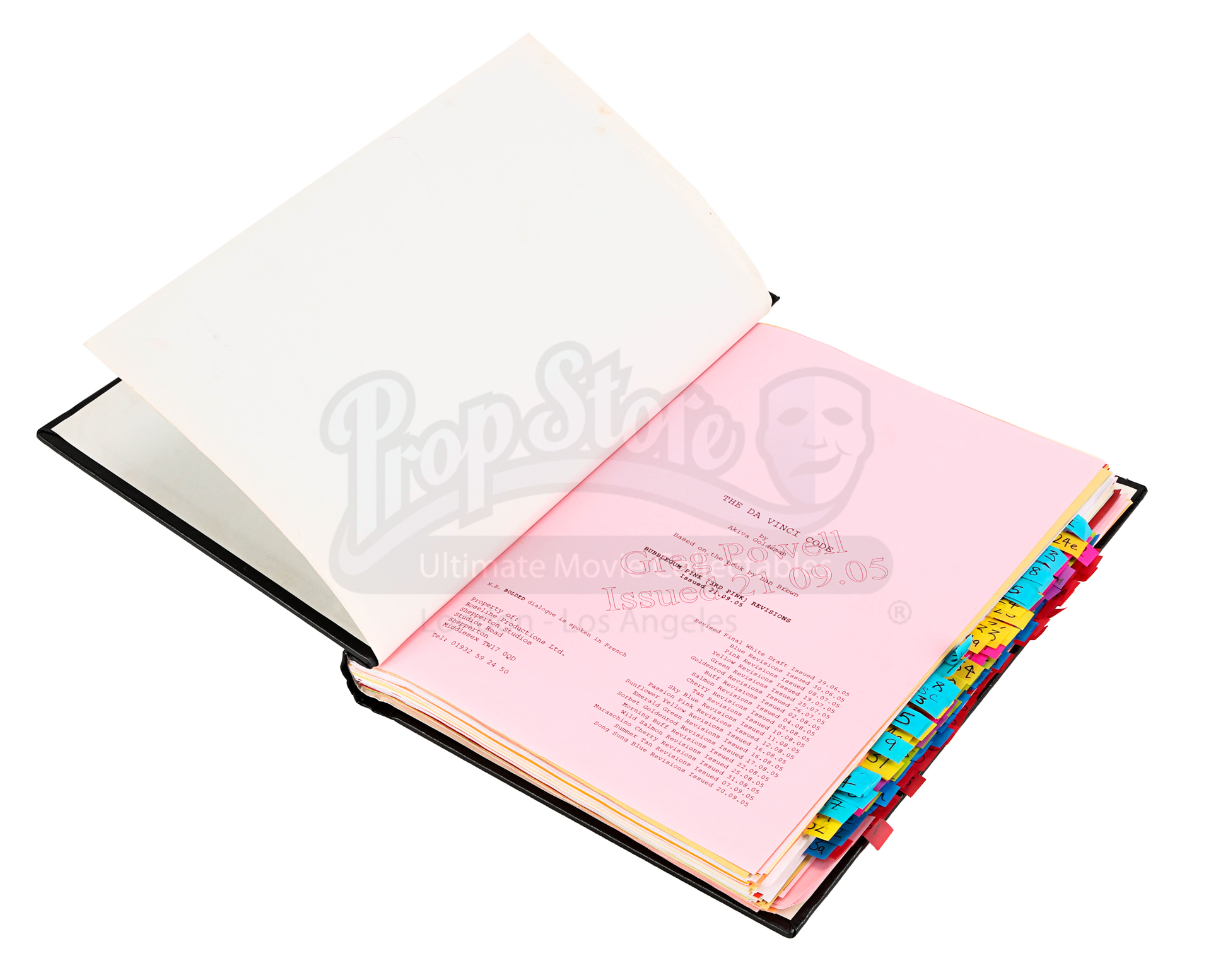 Lot #36 - DaVinci Code, The - Dan Brown Autographed Script