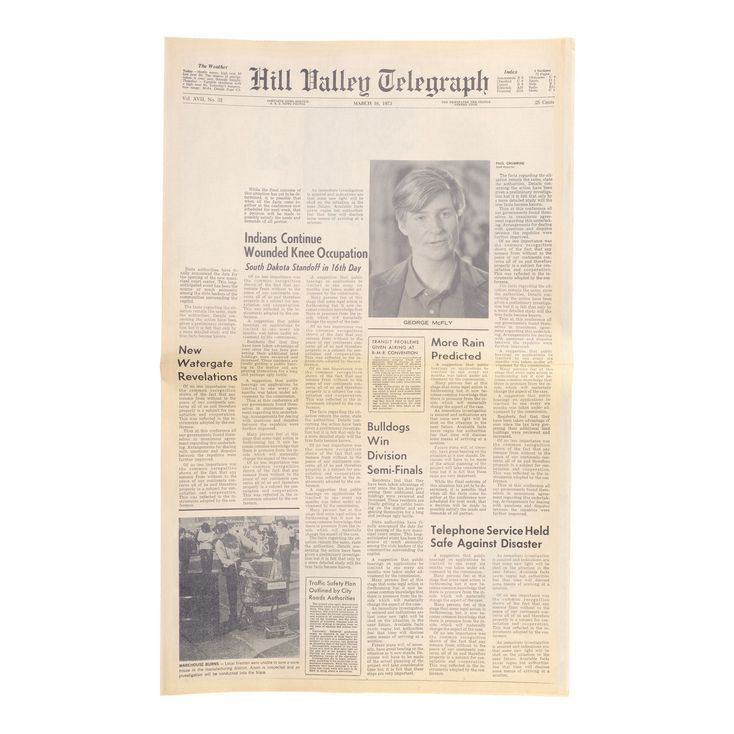 Lot 22 - George McFly MurderedHonored SFX Hill Valley Telegraph ...