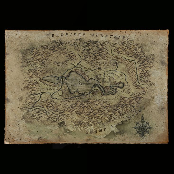 Lot 337 - Warcraft Auction - Color Map of Lake Everstill | WARCRAFT (2016)