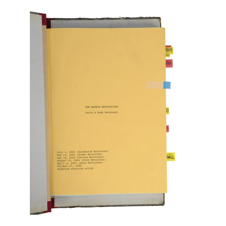 Lot 1411 - Bound Shooting Script | MATRIX REVOLUTIONS, THE (2003)