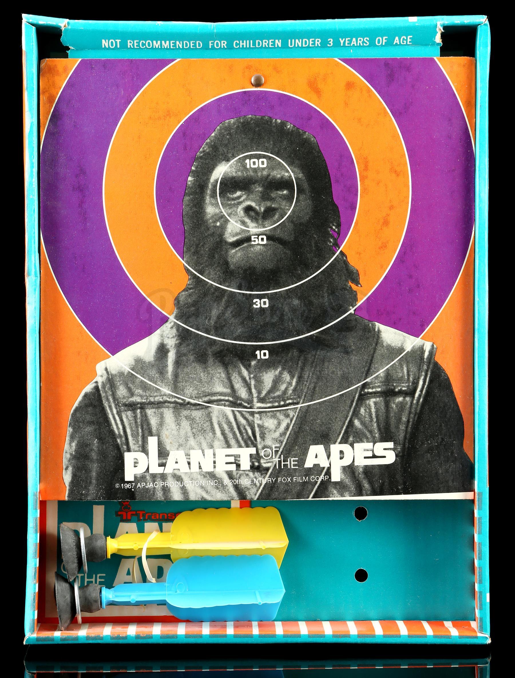 Lot # 620: Planet of the Apes Safety Dart Game
