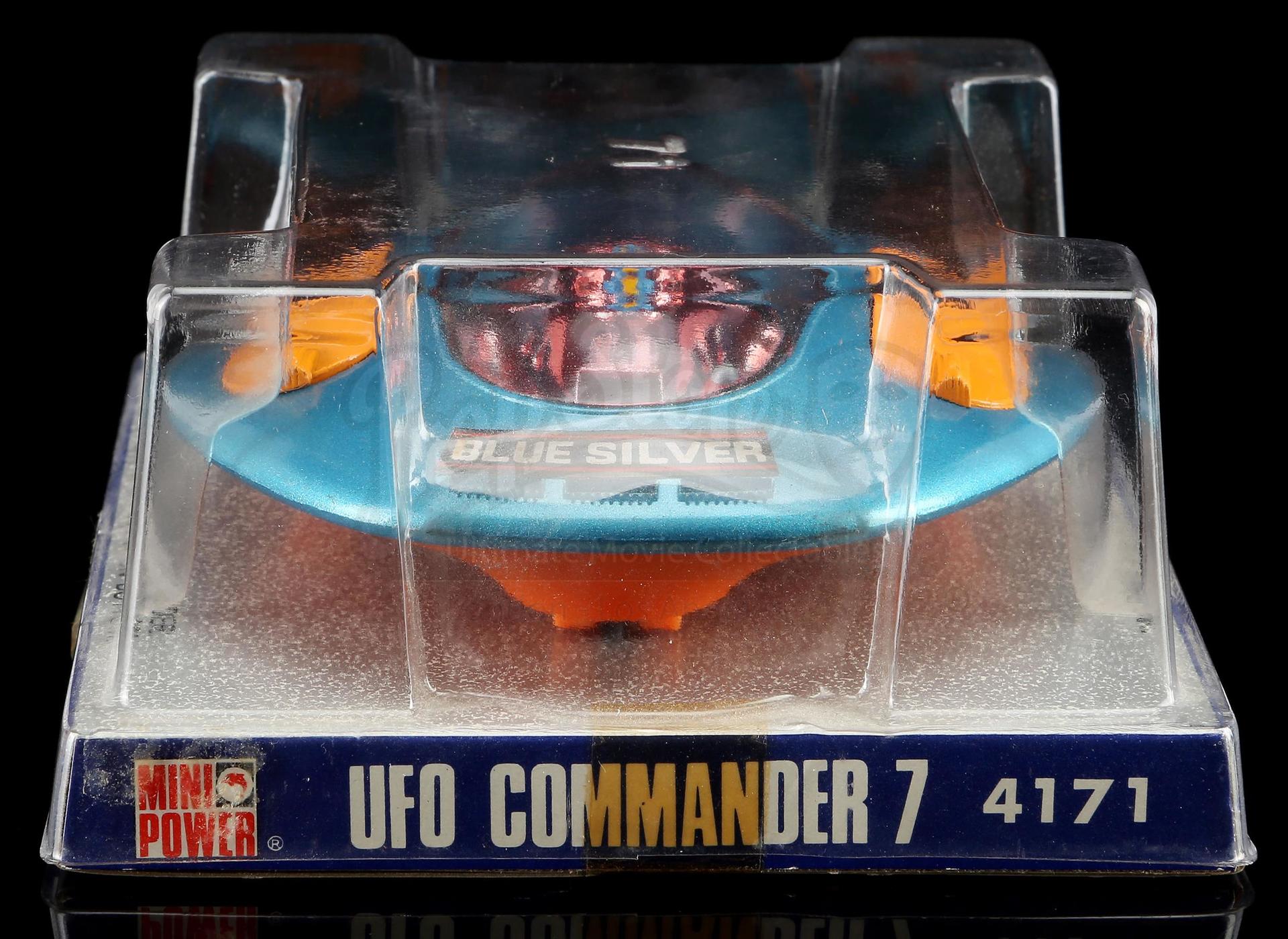 Lot # 622: Diecast UFO Commander 7 Blue Silver Space Ship