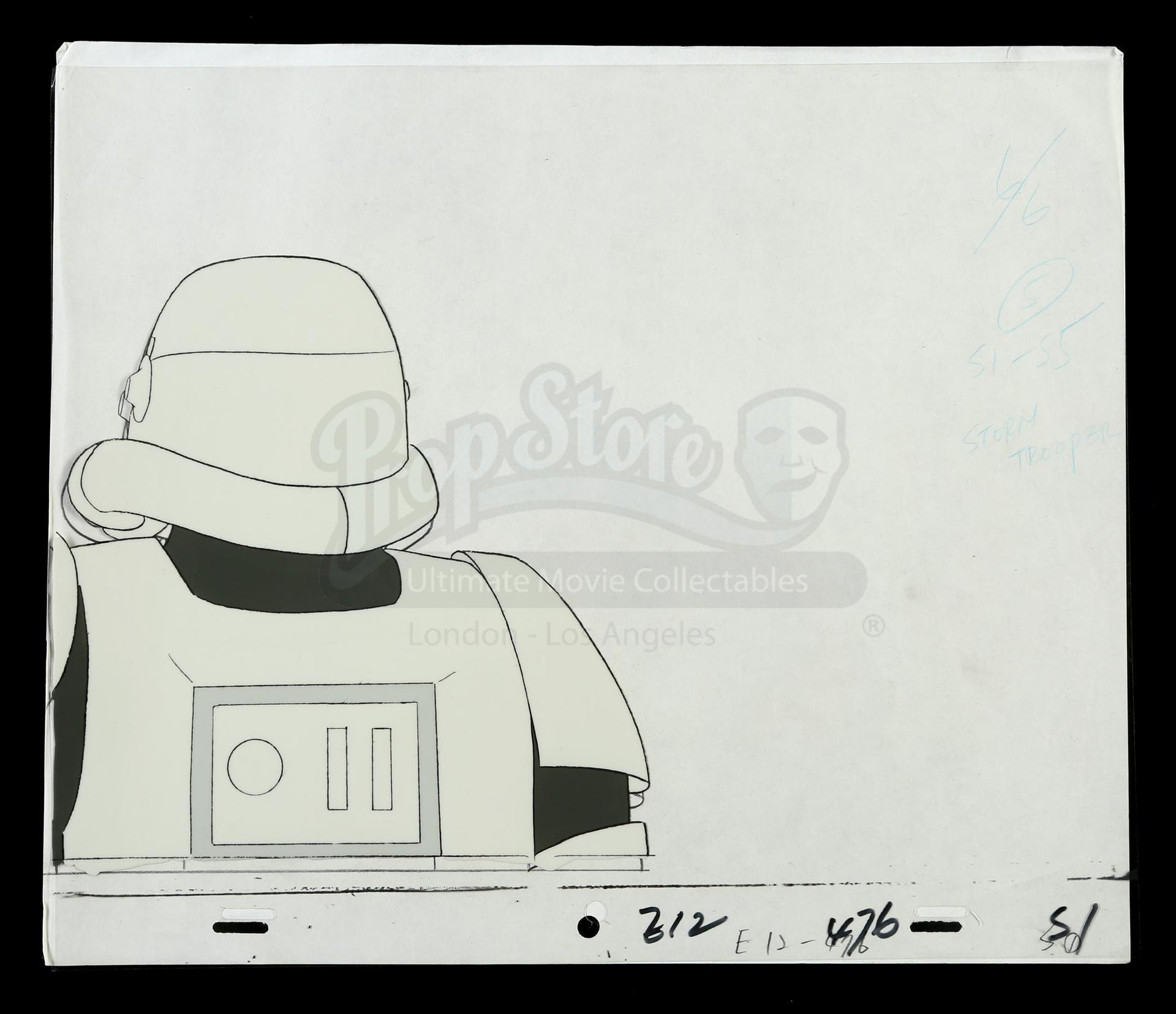 Lot # 159: Droids Stormtrooper Animation Cel