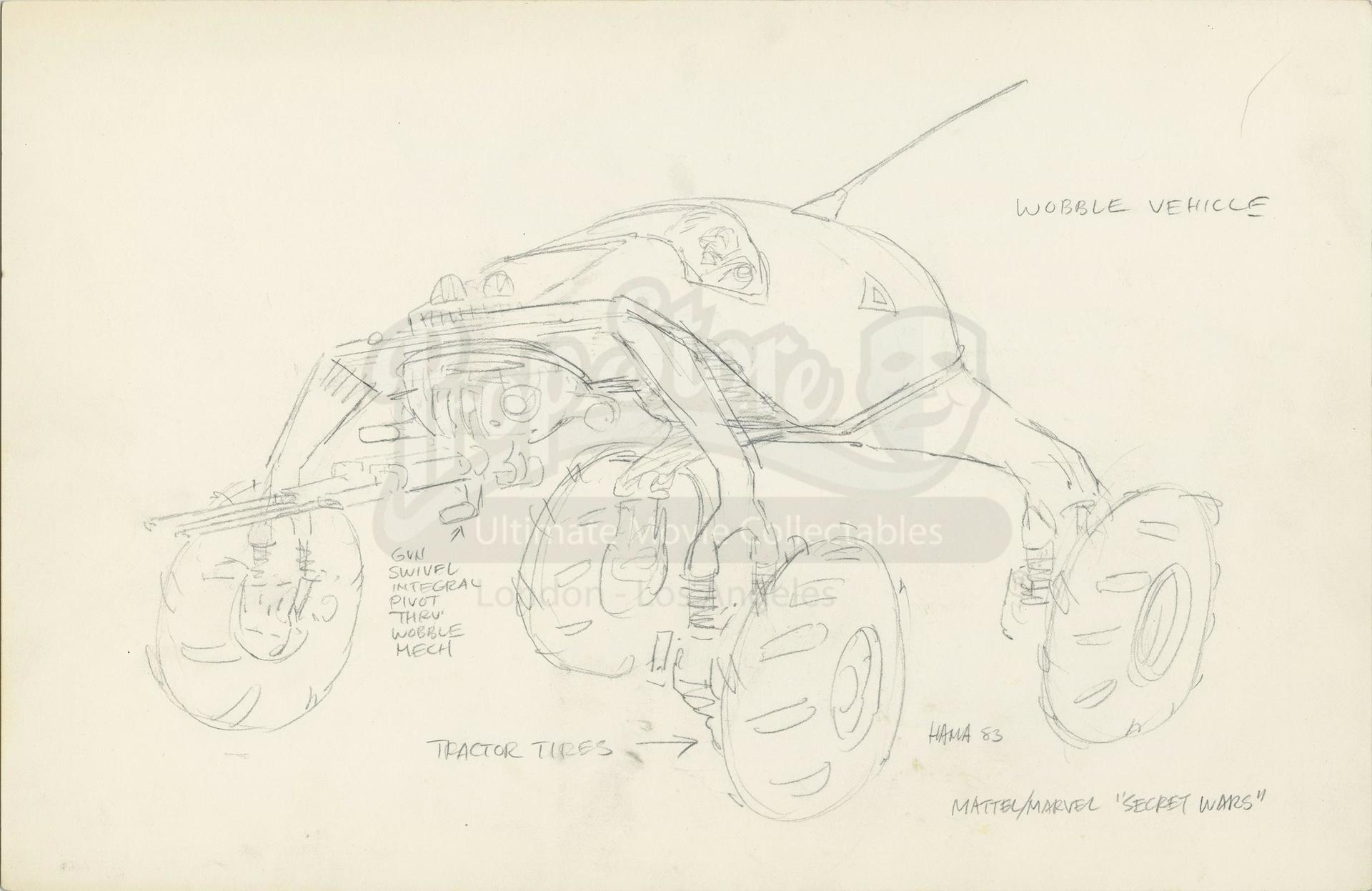 Lot # 499: Dr. Doom Wobble Vehicle Design Art