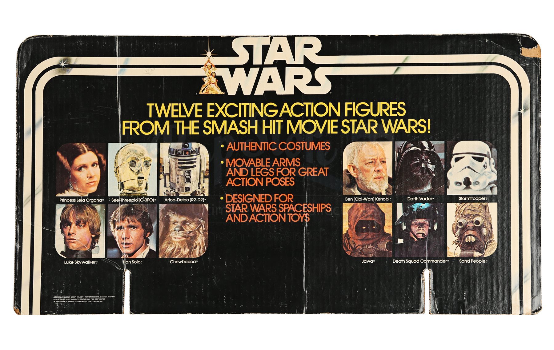 Lot # 80: Kenner Star Wars 12-Back Bin Header