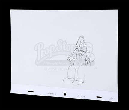 Original Production Art - Grandpa Simpson | Prop Store - Ultimate Movie ...