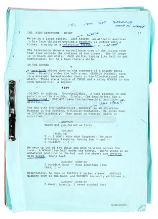 Production-Used Script | Prop Store - Ultimate Movie Collectables